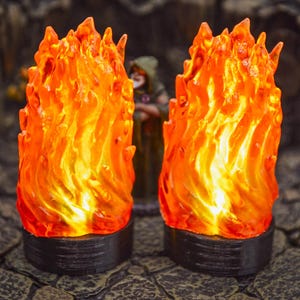 Miniature Flickering LED Wall of Fire for TTRPG, Dungeons and Dragons ...