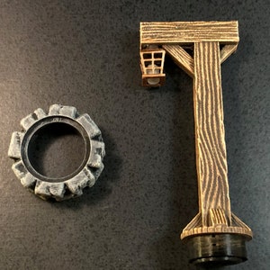 Wooden Lamp Post / Lantern Post on Stone Base for Dungeons and Dragons ...
