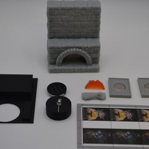 Miniature Fireplace With Flickering Flame for Dungeons & Dragons - Etsy