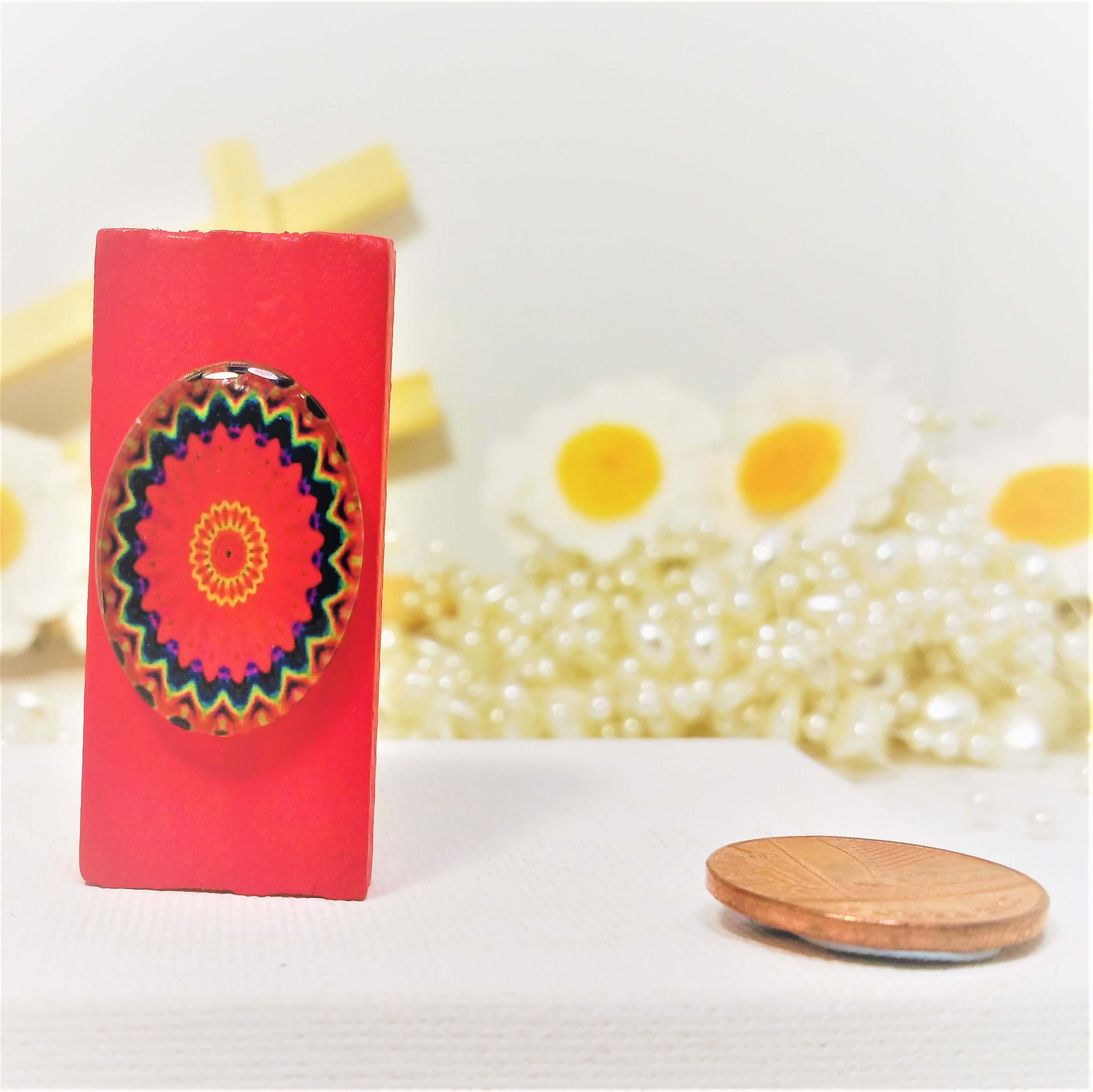 Wood Brooch Wood Badge Wooden Brooch Wooden Badge Red - Etsy