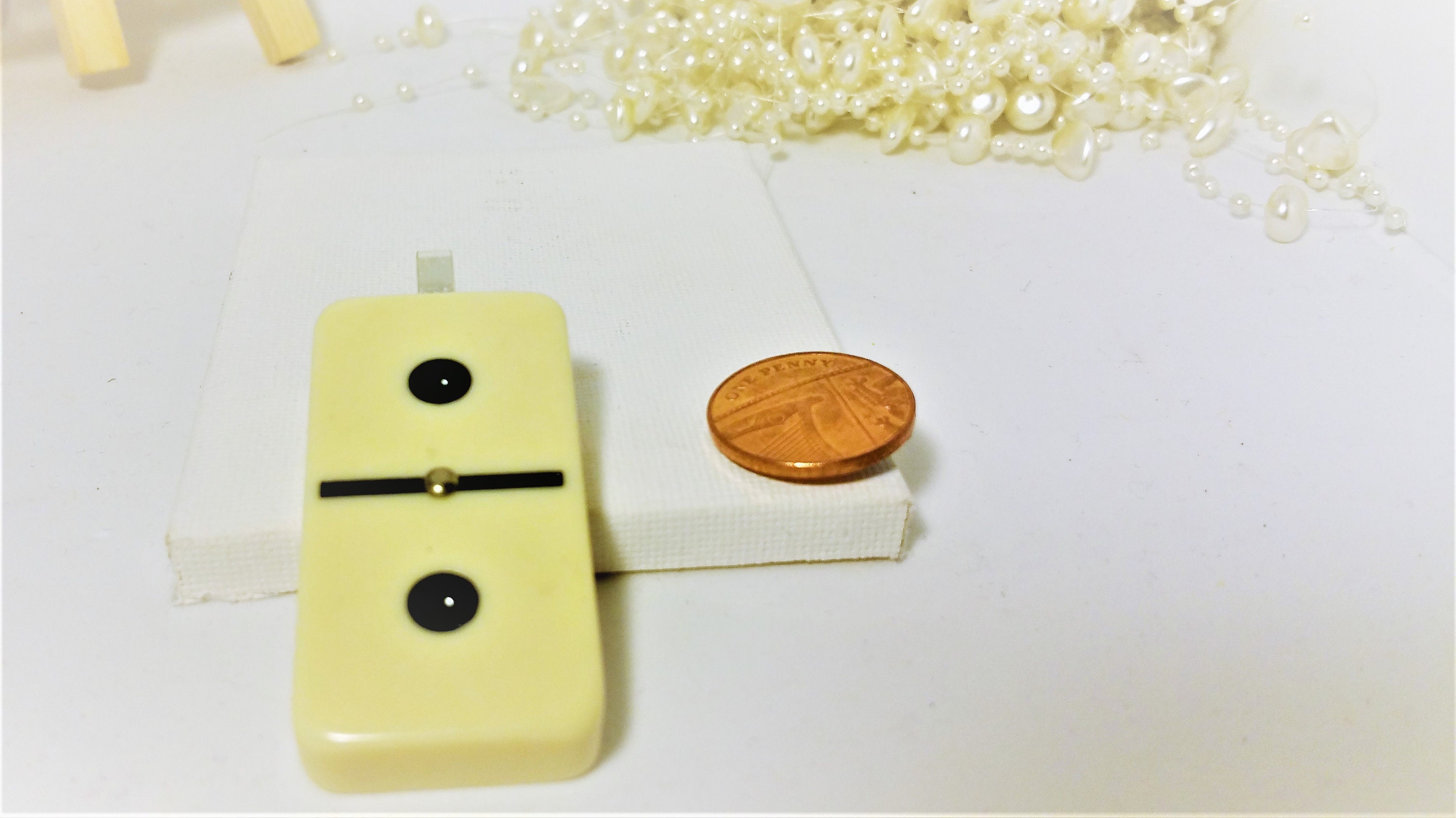 Domino Pendant, Domino Necklace, Pendant Necklace, White Pendant, White ...