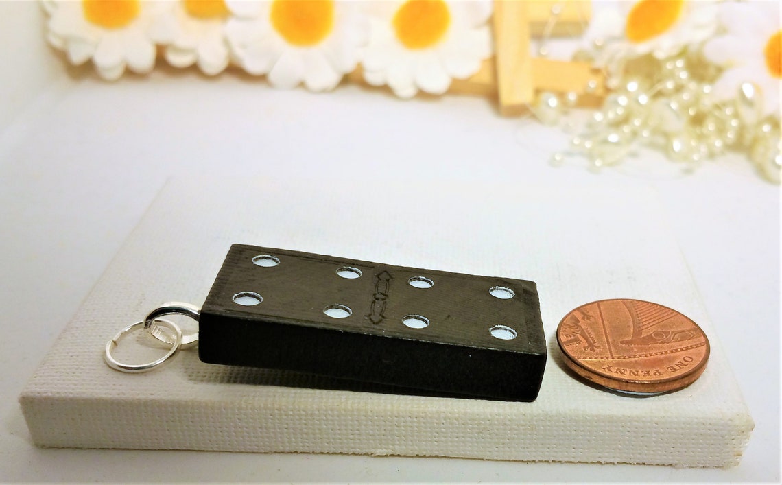 Domino Jewellery, Black Domino Pendant, Black Pendant, Black Jewellery ...