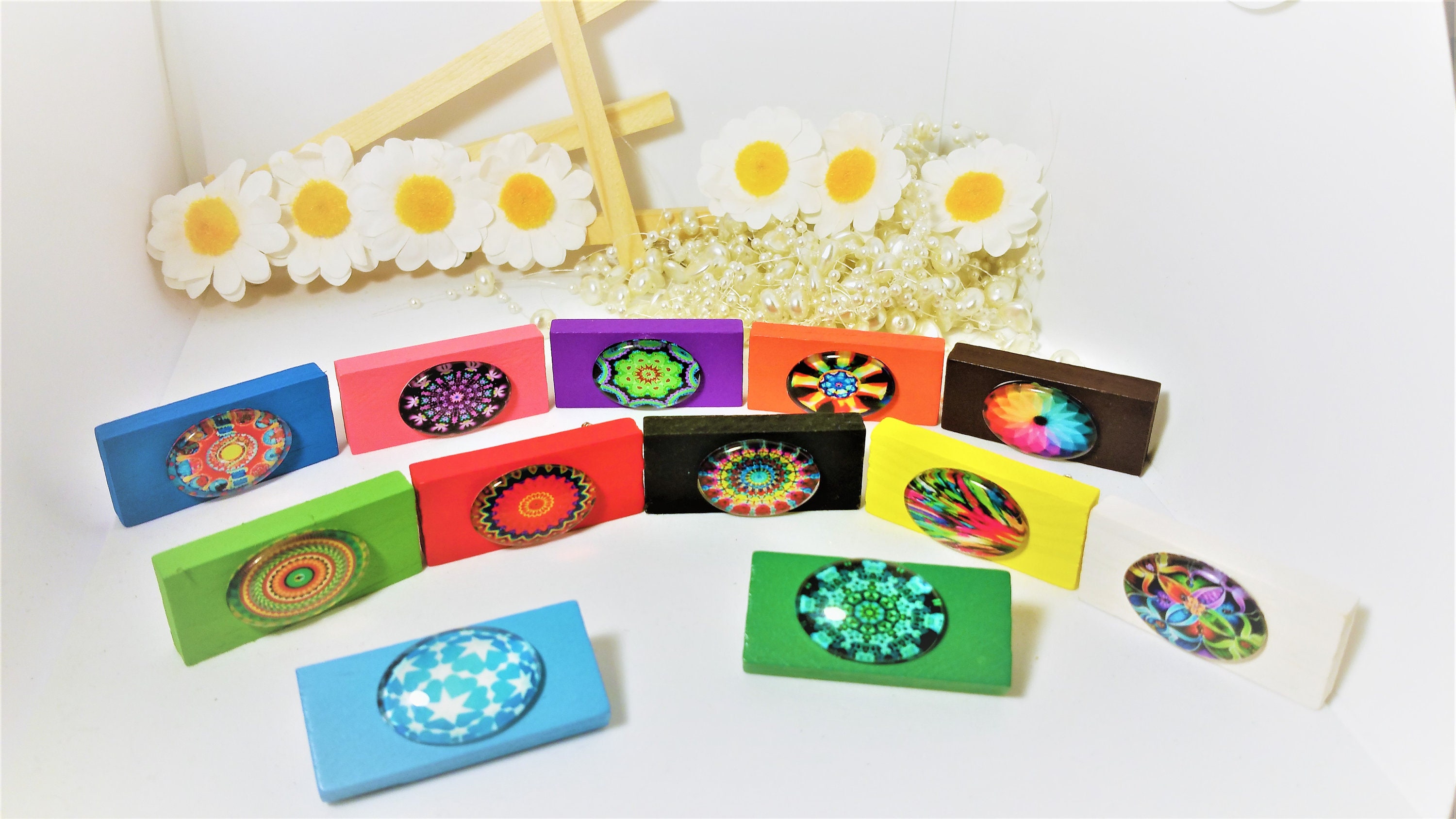 Wood Brooch, Wood Badge, Wooden Brooch, Wooden Badge, White Brooch ...