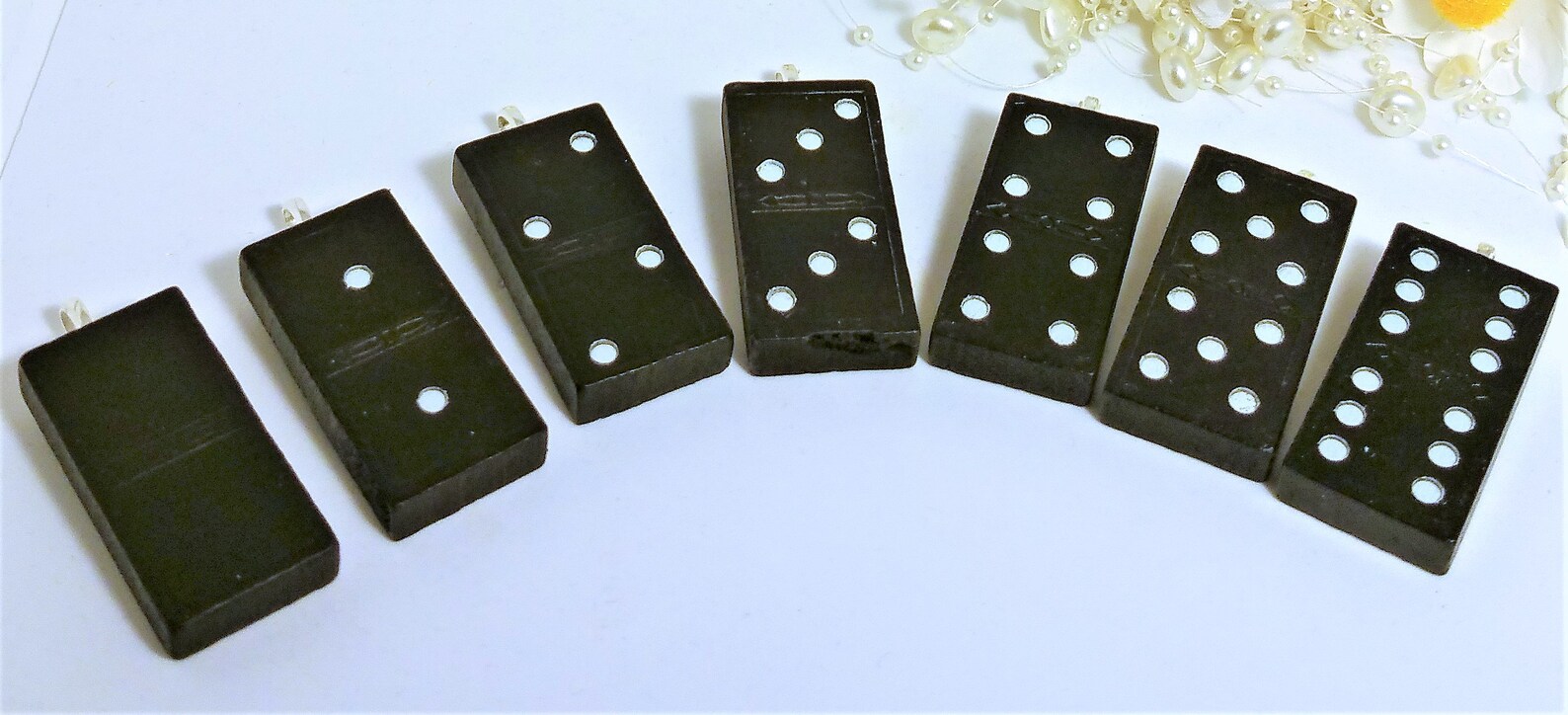 Domino Jewellery, Black Domino Pendant, Black Pendant, Black Jewellery ...