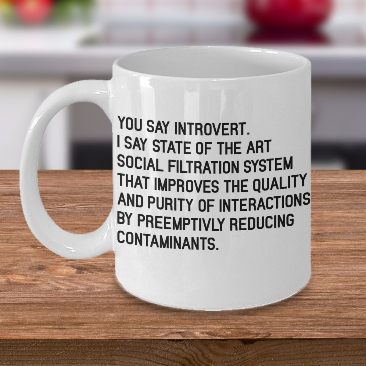 Funny Introvert Mug Introvert Gift Social Filtration | Etsy