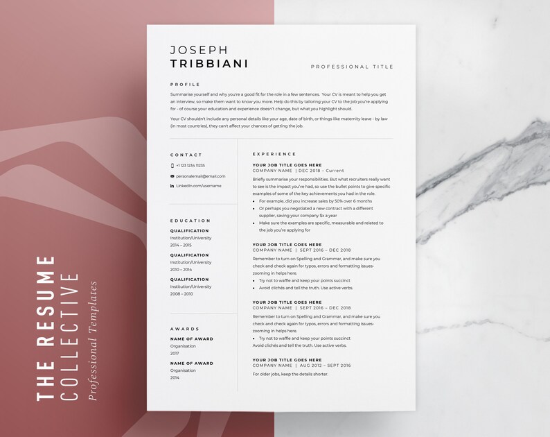 Modern Resume Template Bundle CV Template Cover Letter References ...