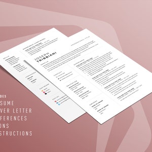 Modern Resume Template Bundle CV Template Cover Letter References ...