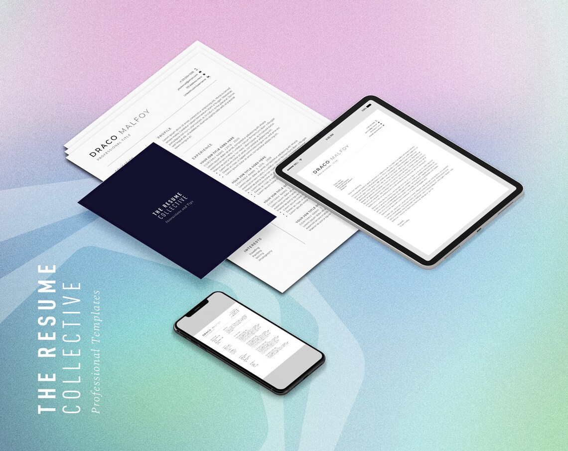 Apple Pages Modern Resume Template CV Template Cover Letter References ...