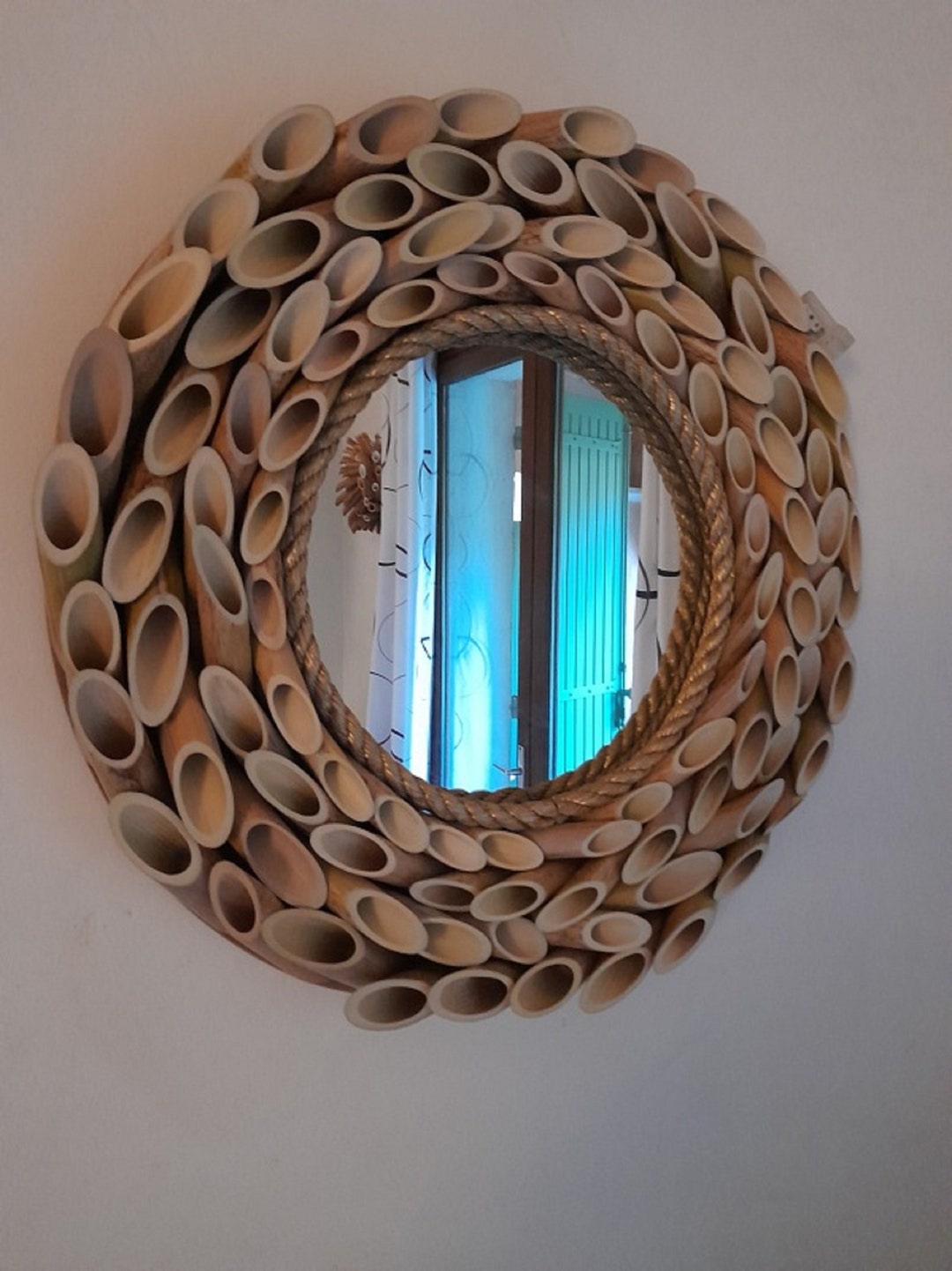 Bamboo Frame Mirror - Etsy