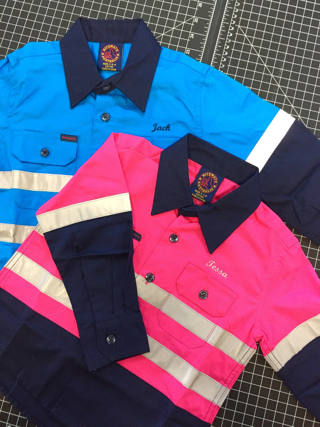 Kids Hi-visability Work Shirt With Reflective Tape - Plus 5.00 for ...