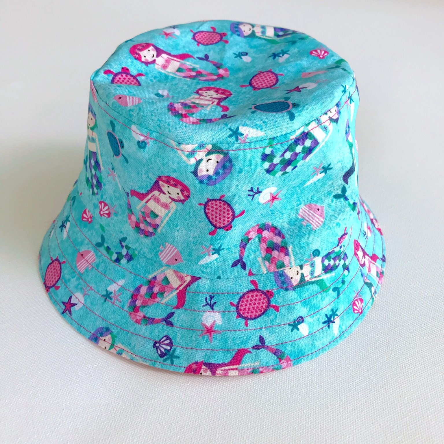 Mermaid Hat Girls Beach Hat Ocean Theme Bucket Hat Unisex - Etsy