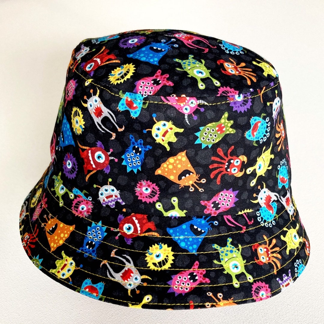Children's Aliens Bucket Hat, Unisex Space Monsters Beach Hat, Girls ...