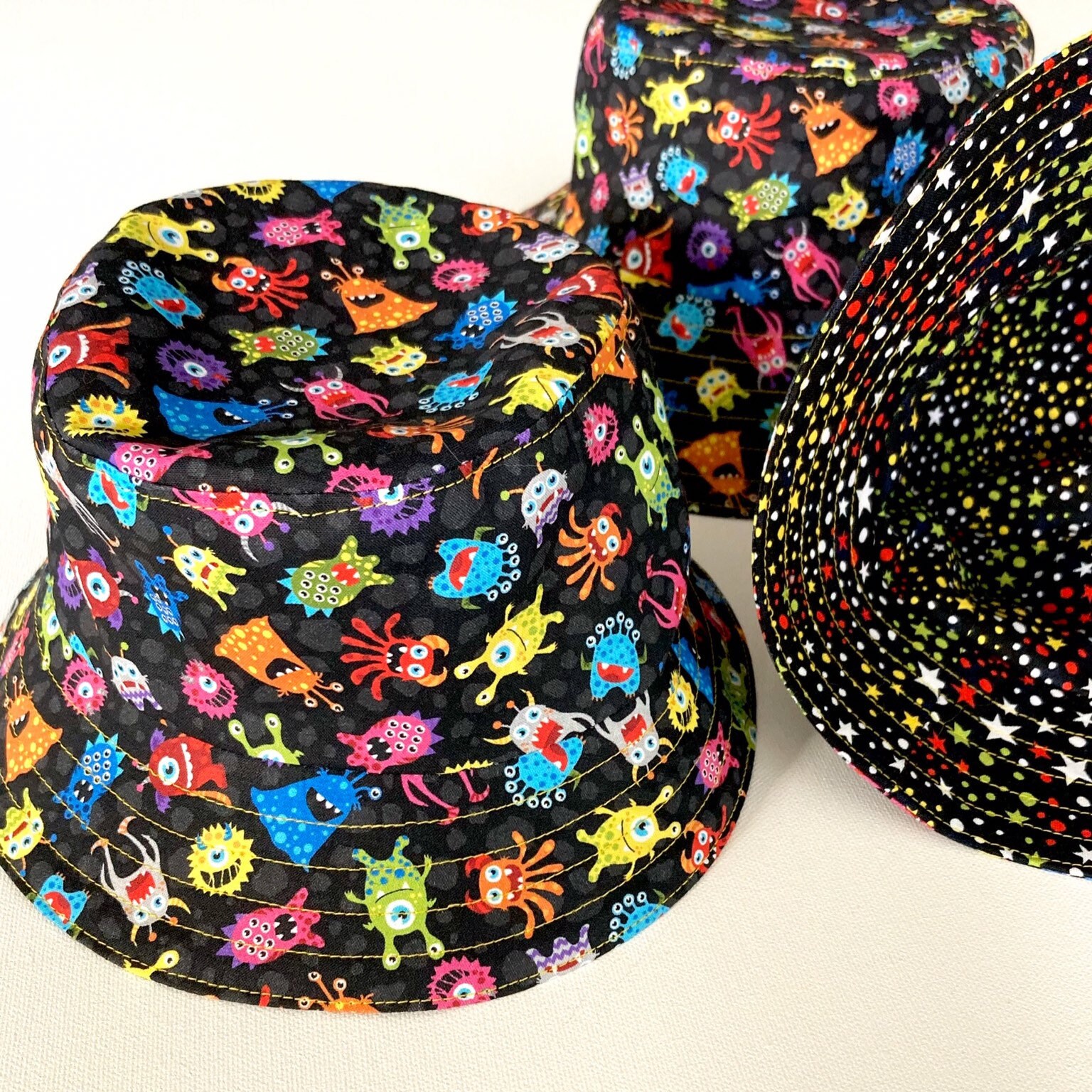 Children's Aliens Bucket Hat Unisex Space Monsters Beach | Etsy