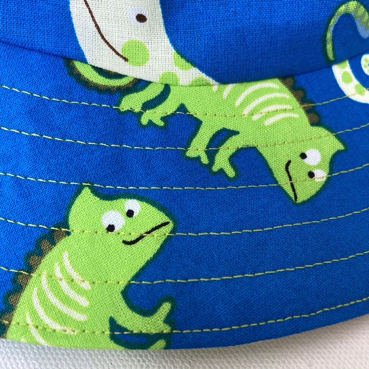 Kids Gecko Bucket Hat Blue and Green Bucket Hat Beach Hat | Etsy