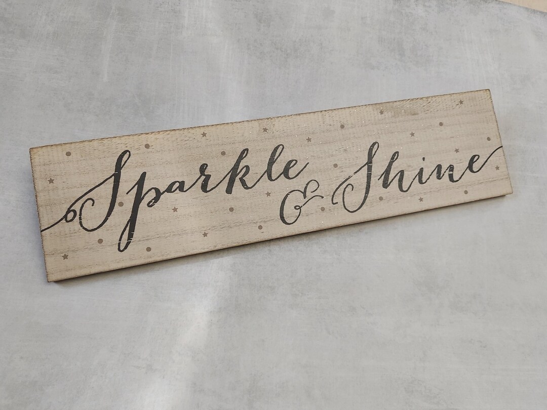 Sparkle and Shine Wooden Holiday Sign and Wall Decor - Etsy