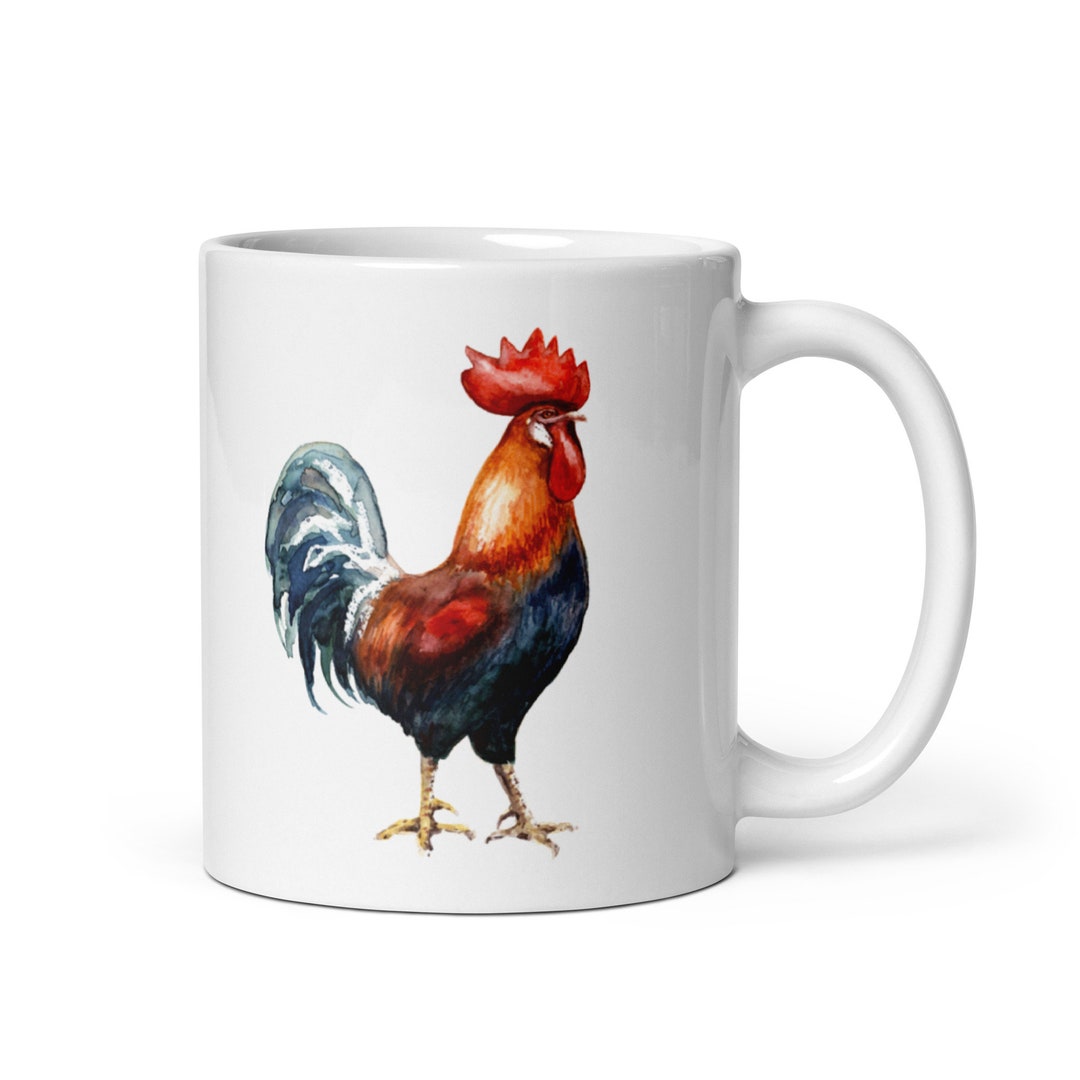 Rooster Coffee Mug~ceramic Rooster Cup~rooster Gifts~chicken Mama~two ...