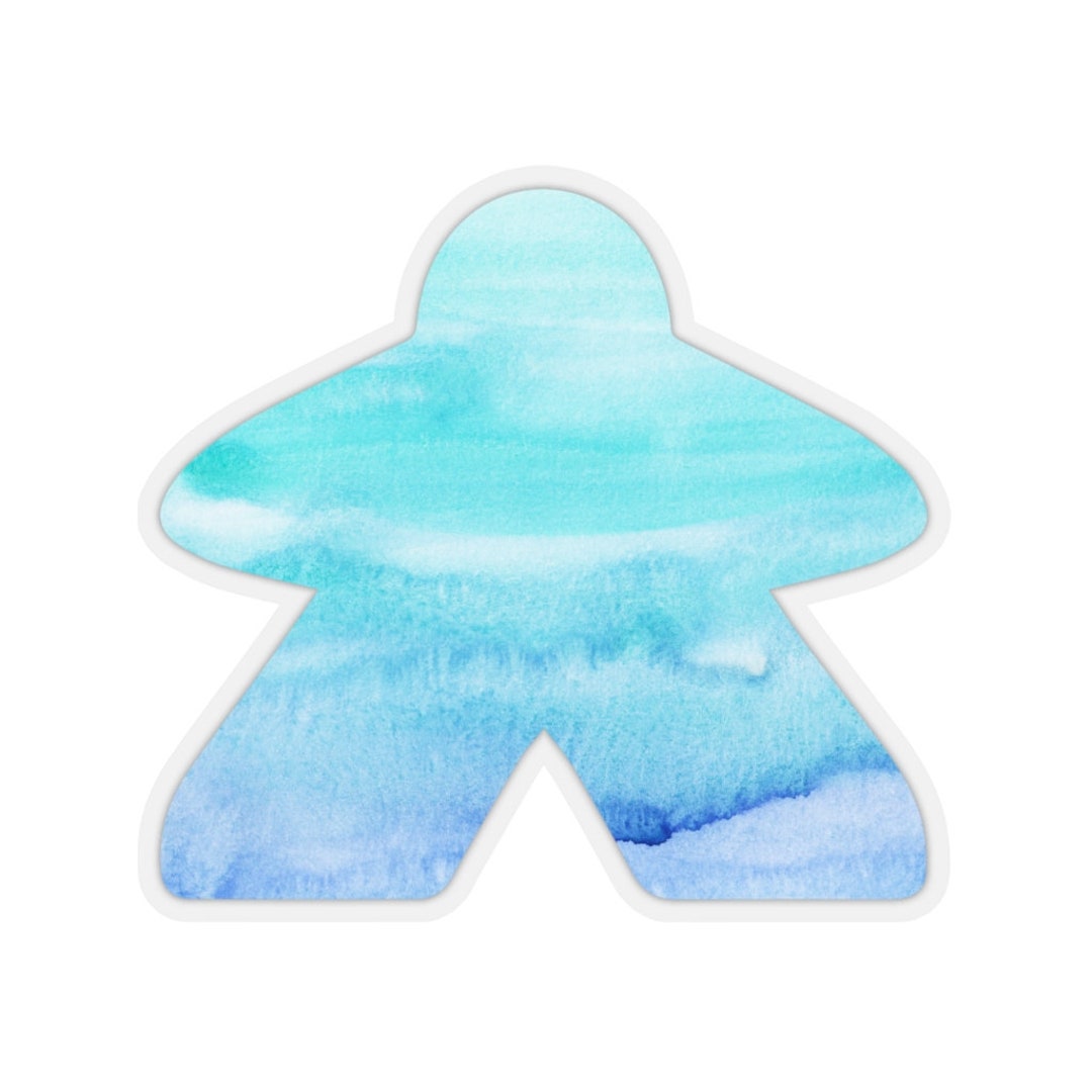 Watercolor Meeple Decal~boardgame Stickers~skateboard Decor~gift for ...