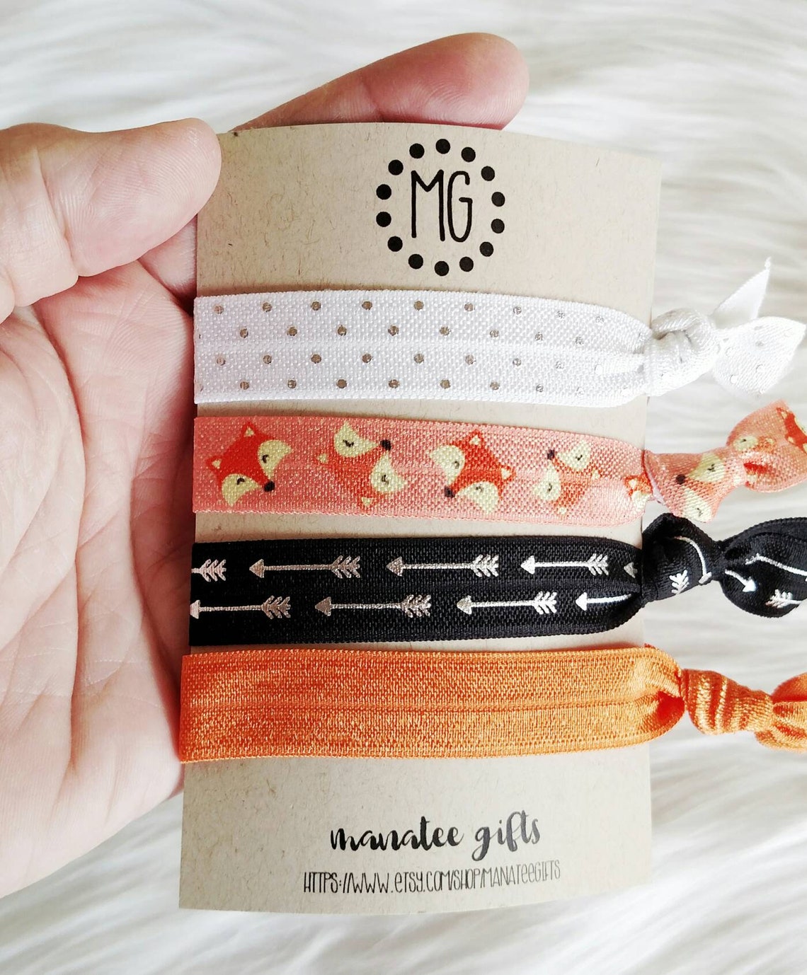 Fox No Metal Hair Bands~fox Arrow Hair Ties~cute Fox Elastic Bracelet ...