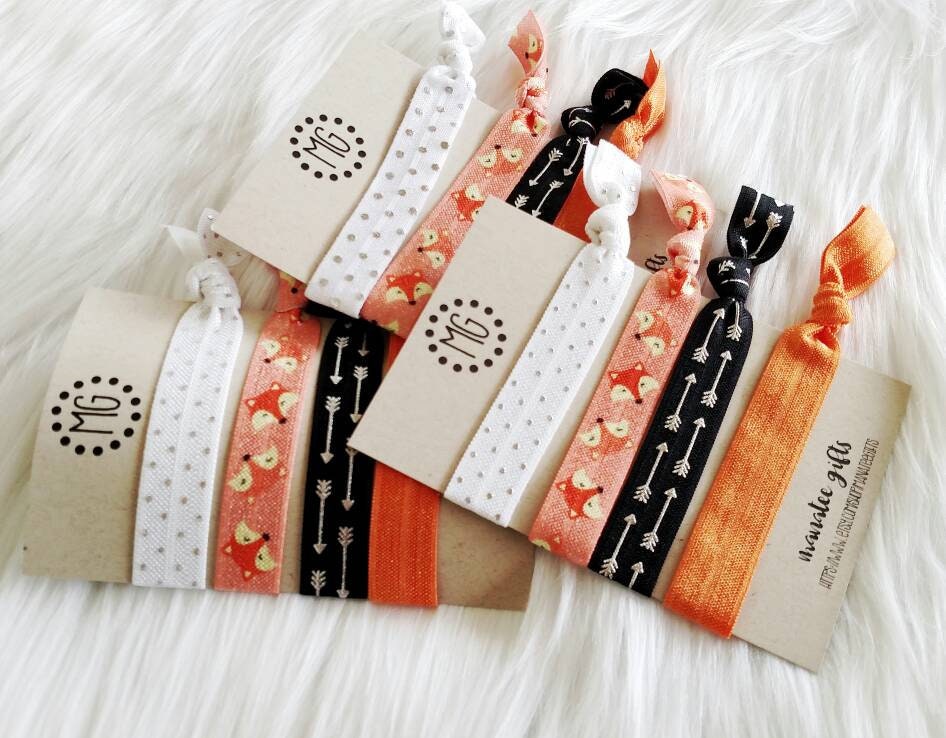 Fox No Metal Hair Bands~fox Arrow Hair Ties~cute Fox Elastic Bracelet ...