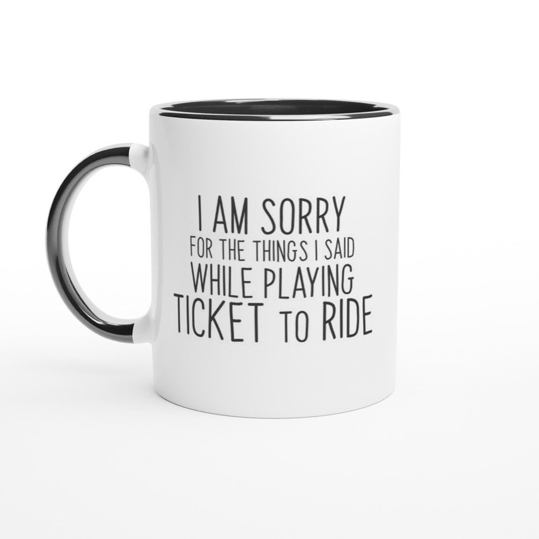 Board Game Apology Mug With Color Accents~i Am Sorry Coffee Cup~funny ...