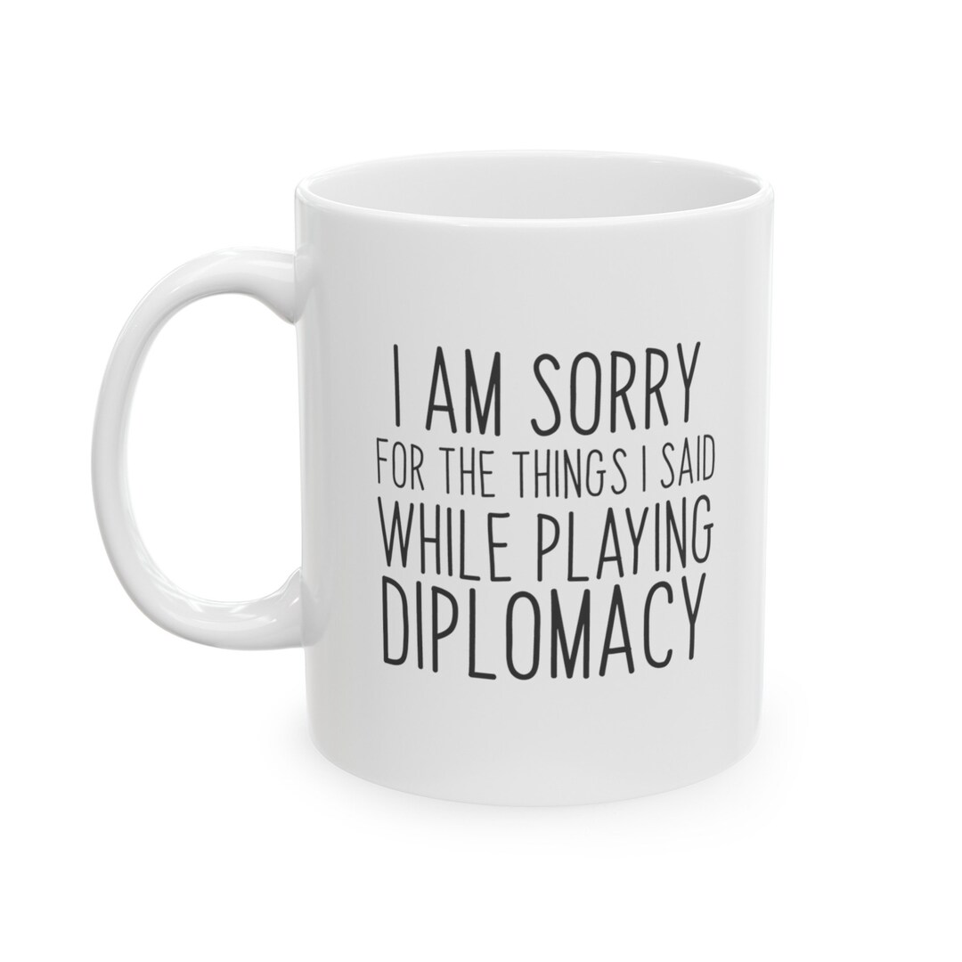 White Board Game Apology Mug~i Am Sorry Coffee Cup~funny Gamer ...