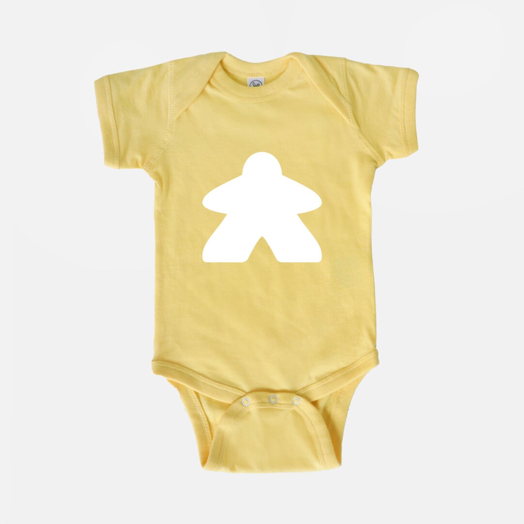 White Meeple Baby Bodysuitboard Game Infant Clothesgaming - Etsy