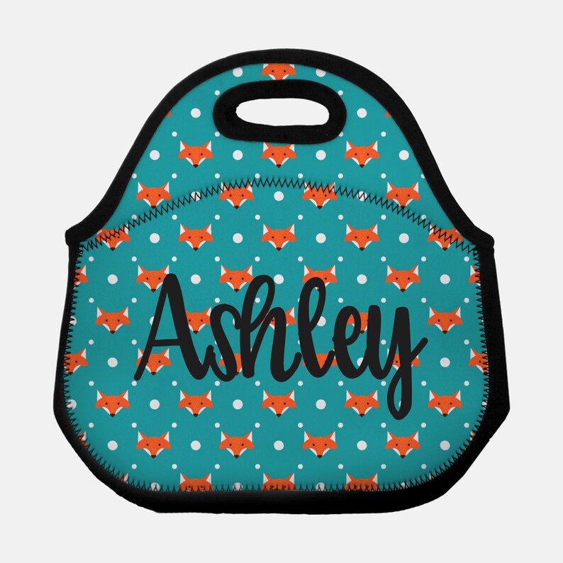 Fox Lunch Tote for Kids Soft Sided Lunch Bagpersonalized - Etsy