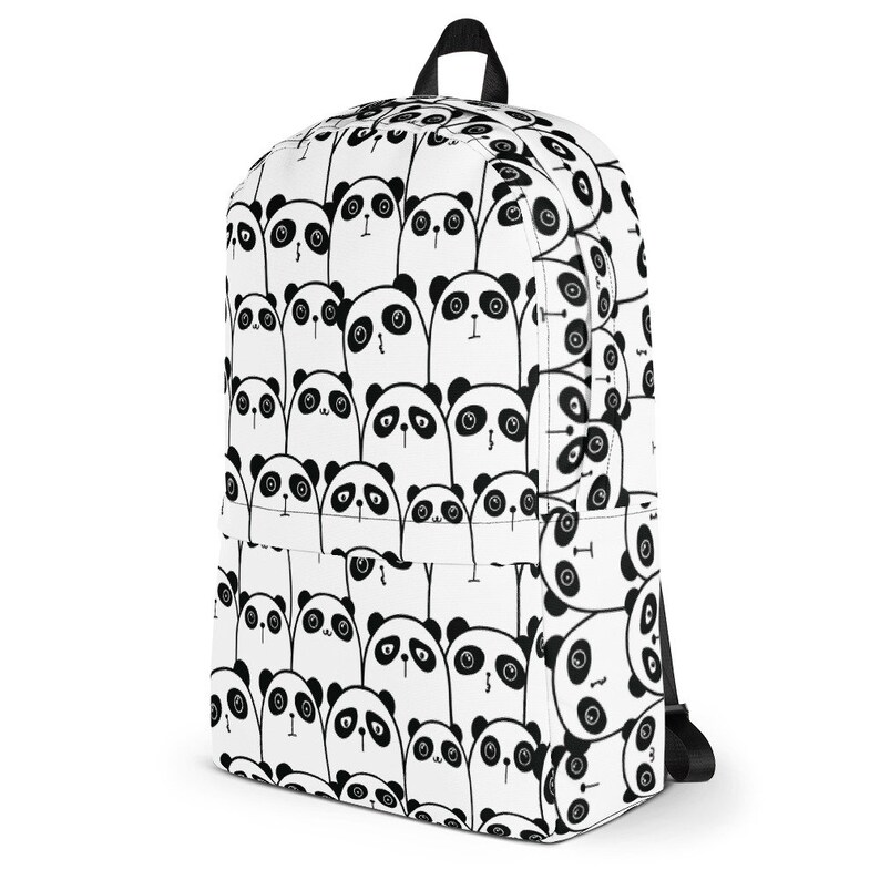 Doodled Panda Backpackslim Line Weatherproof Animal Friends - Etsy