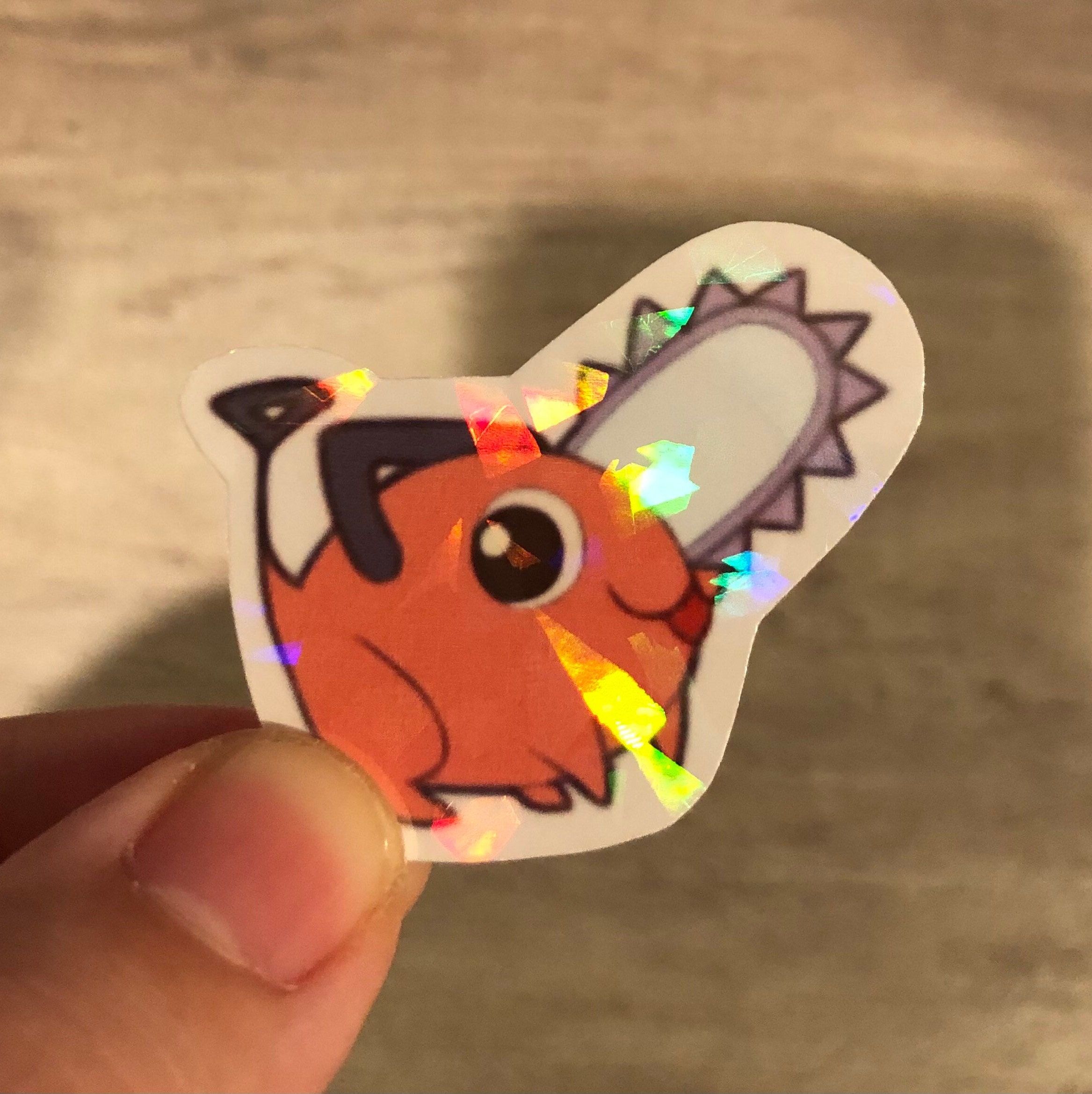 Chainsawman Sticker Pochita Sticker Holographic Chainsawman | Etsy ...