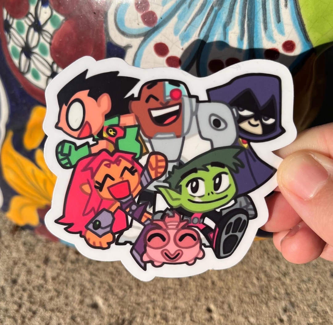 Teen Titans Go Sticker, Teen Titans Laptop Decal, Teen Titans, Titans ...
