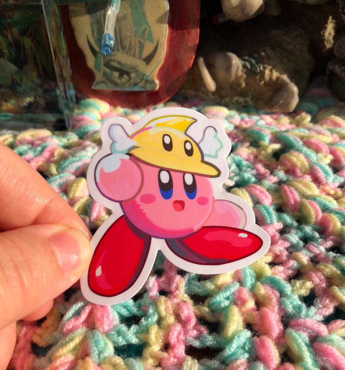 Kirby Sticker Kirby Hats Decal Kirby Boomerang Sticker - Etsy
