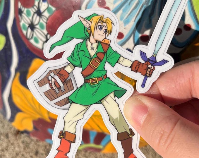 Master Sword Pixel Art Sticker Loz, Zelda Decal, Gaming Gift - Etsy