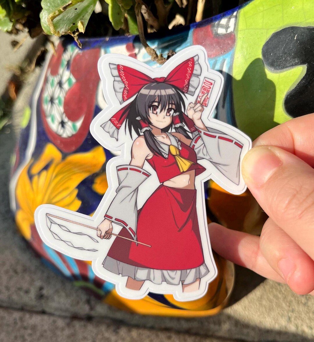 Touhou Project Reimu Sticker, Touhou Gril Decal, Touhou Vinyl Sticker ...