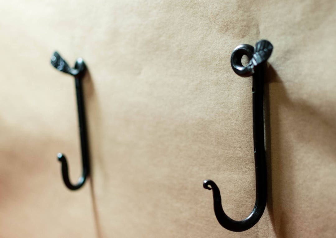 Hand Forged Leaf Hook - Etsy