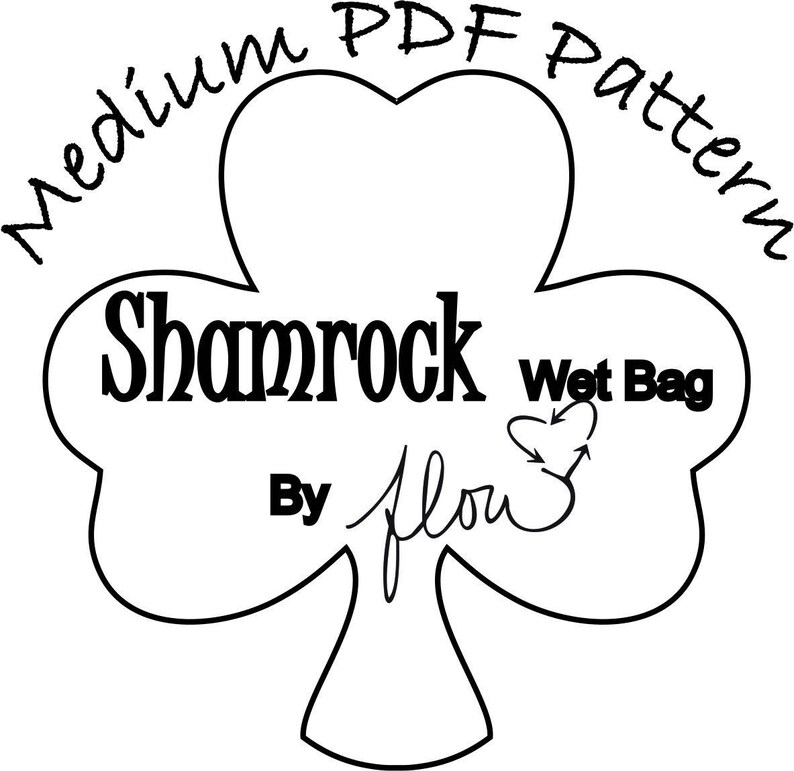 15" Medium Shamrock Wet Bag PDF Pattern - Swimsuit Bag - Etsy