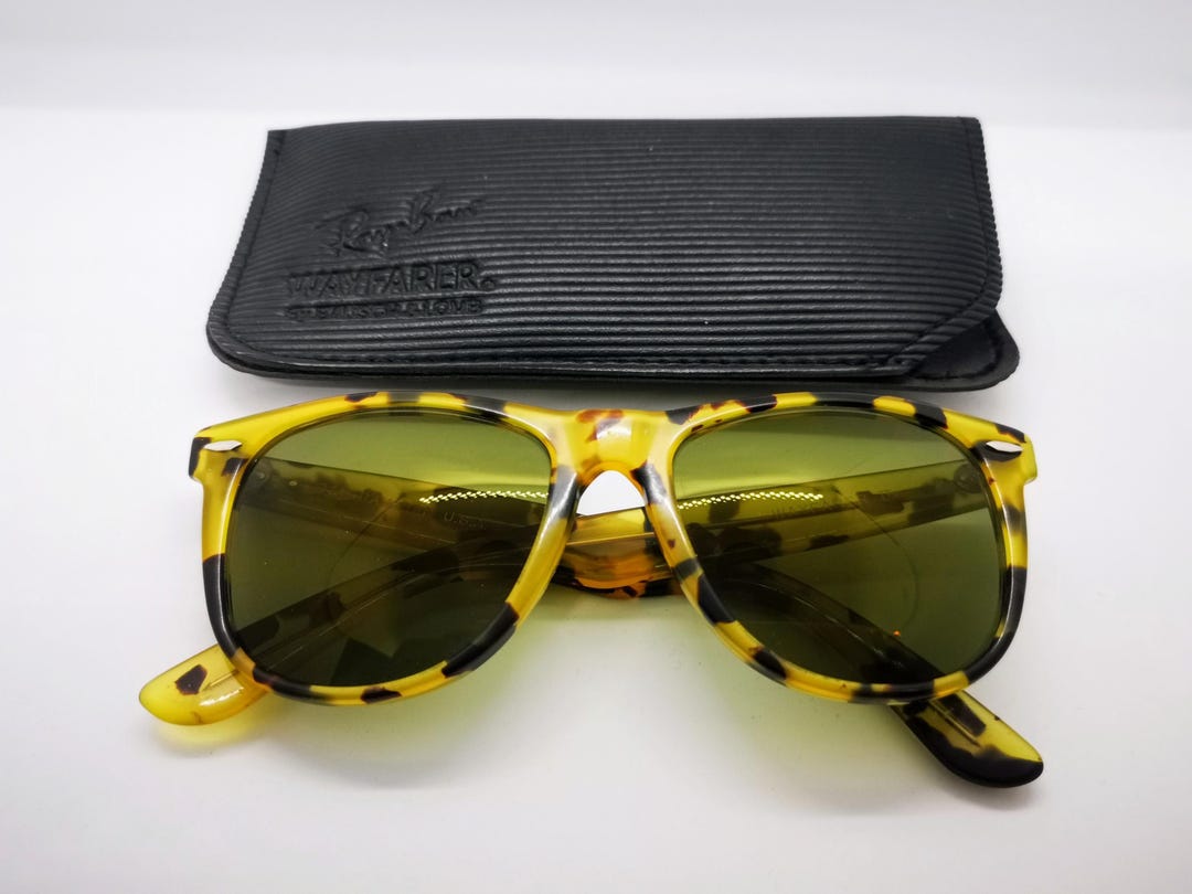 Vintage Ray-ban Wayfarer II "leopard" Yellow Tortoise by Bausch and ...