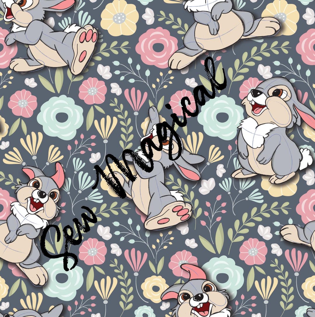 Thumper Flowers Sketch1 Seamless File PNG Digital - Etsy
