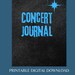 Concert Journal | Guided Concert Recap Memory Book | Digital Download ...