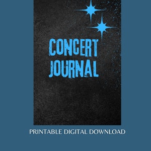 Concert Journal | Guided Concert Recap Memory Book | Digital Download ...