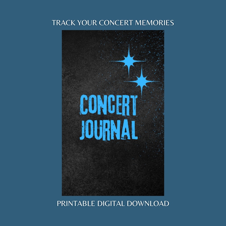 Concert Journal | Guided Concert Recap Memory Book | Digital Download ...