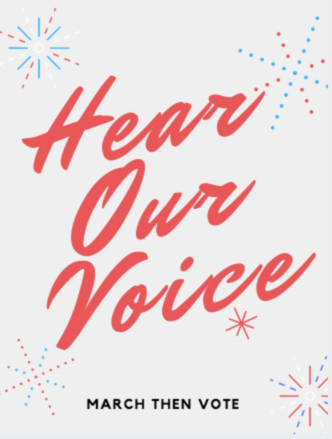 Protest Sign Women's March hear Out Voice - Etsy