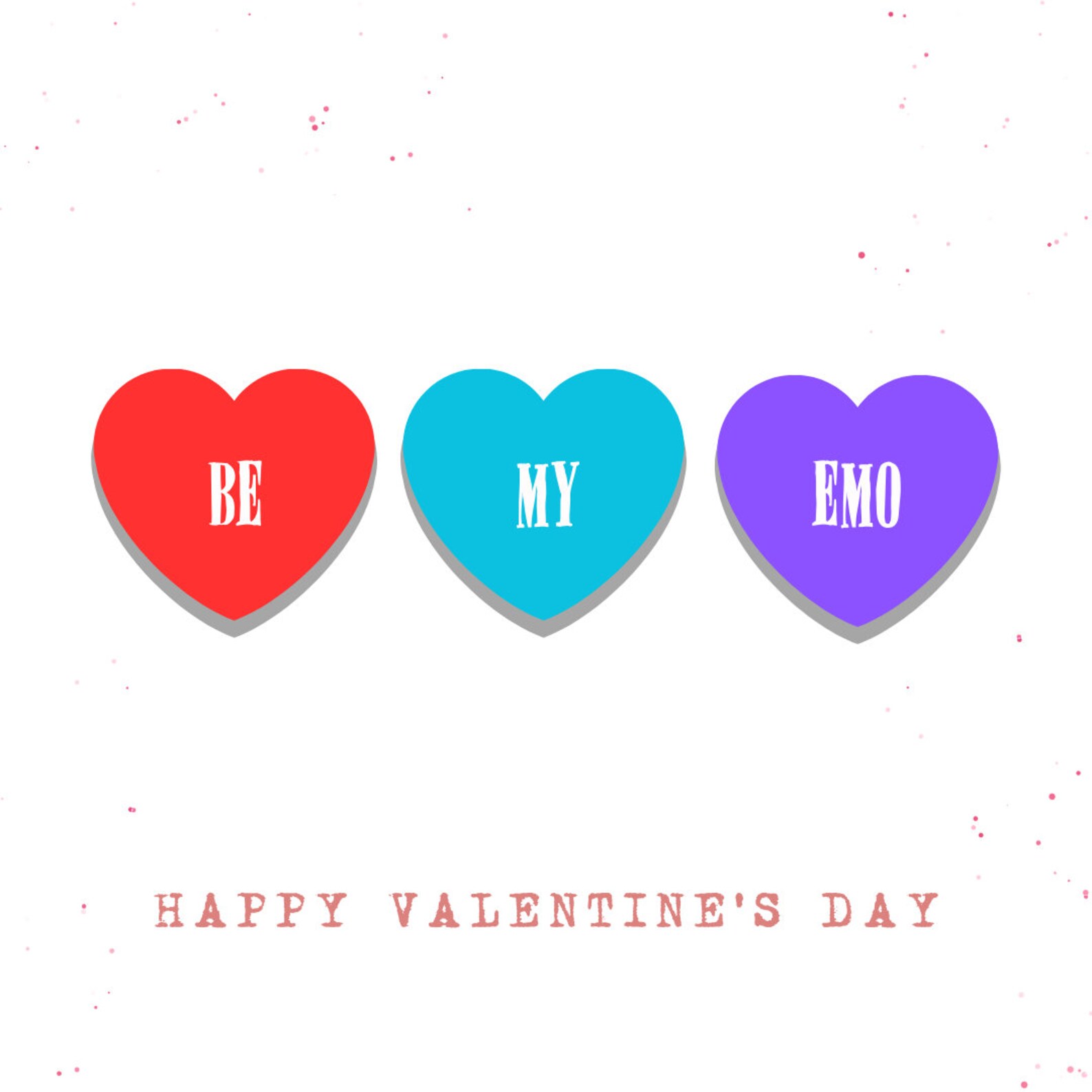Emo Candy Hearts Valentines | Printable PDF Download - Etsy