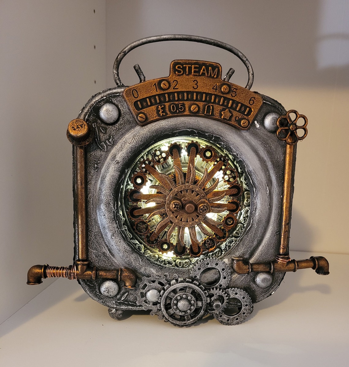 Steampunk Metal Frame With Working Light - Etsy