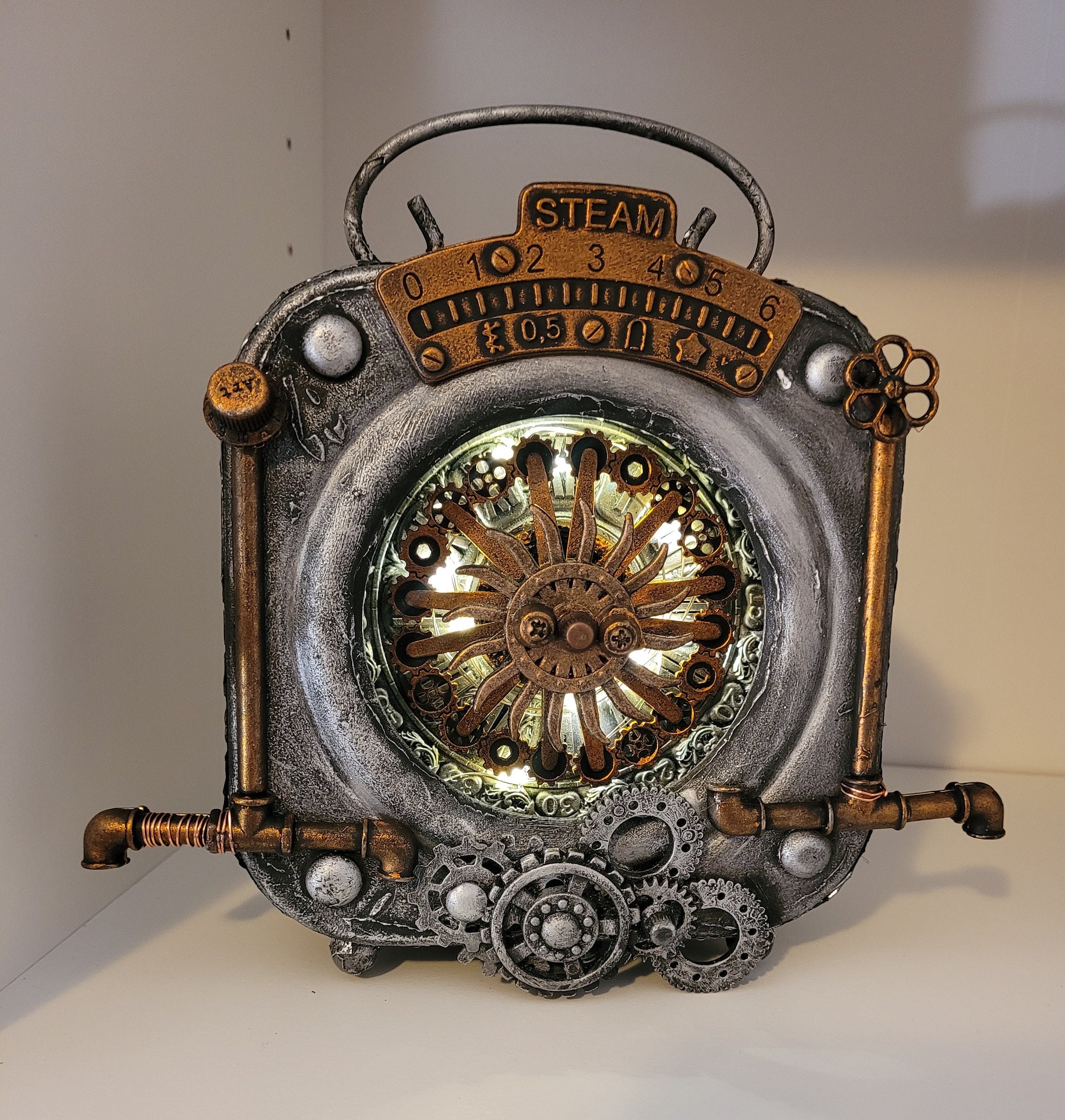 Steampunk Metal Frame With Working Light - Etsy