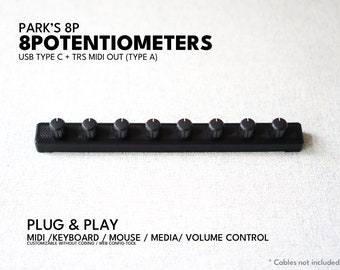 Park's 4P8K 4 Potentiometers 8 Key / Midi Controller Dial / Knob / USB ...