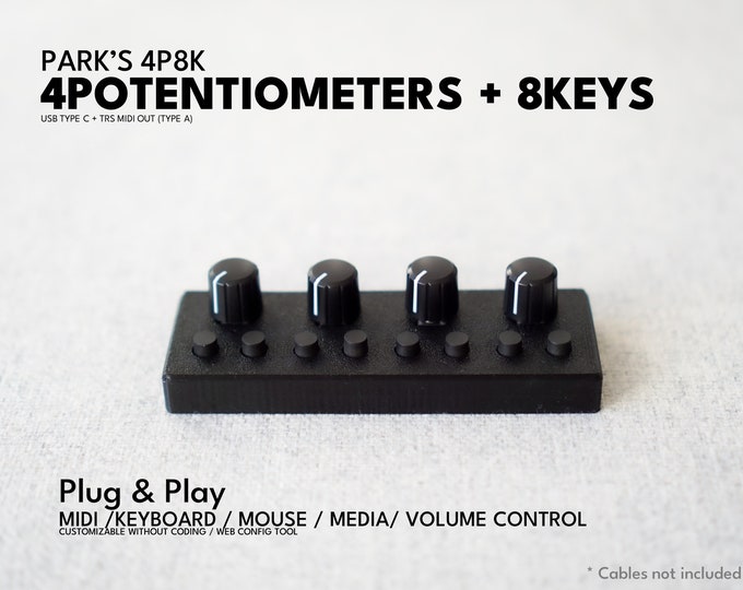 Park's 4P8K 4 Potentiometers 8 Key / Midi Controller Dial / Knob / USB ...
