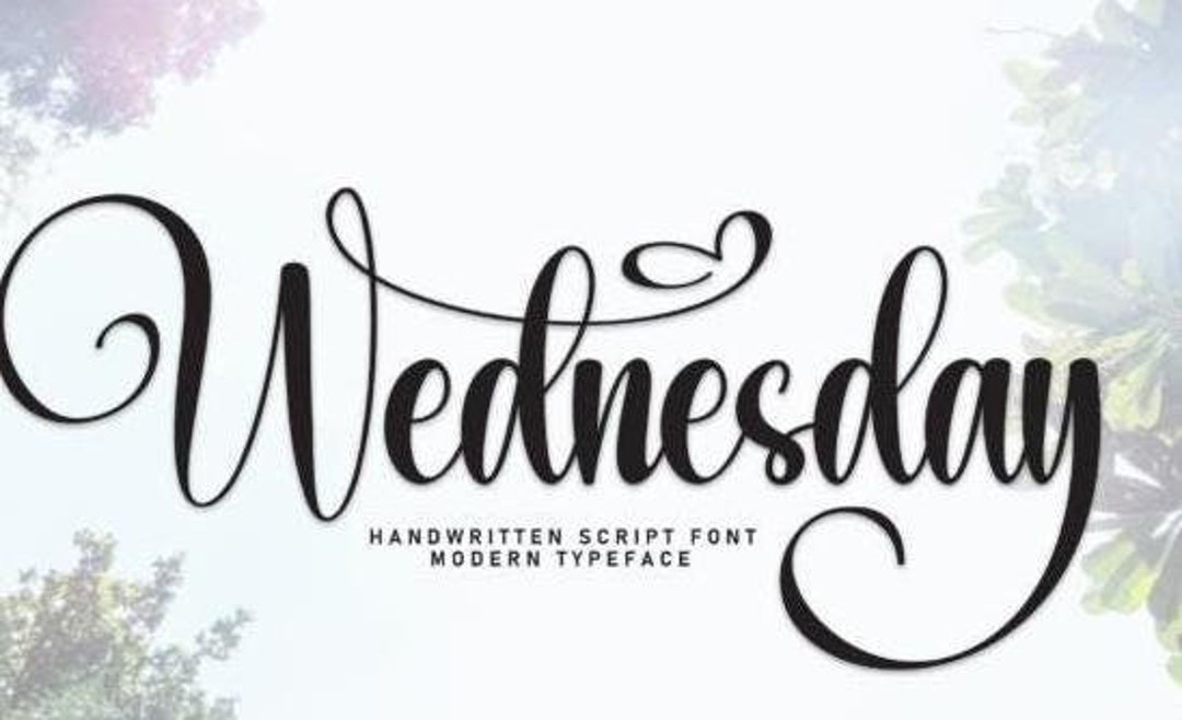 Wednesday Font - Etsy