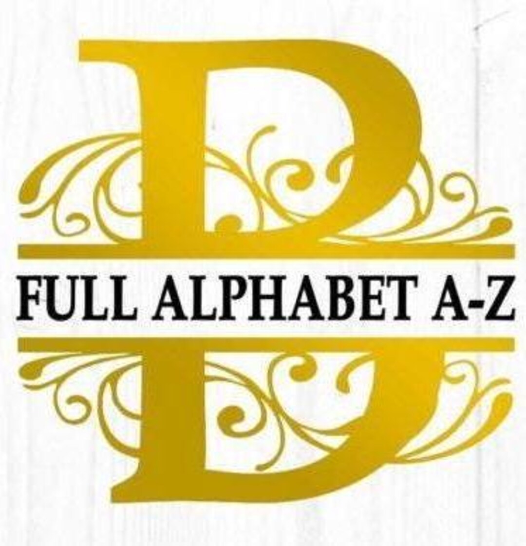 Monogram Split Font Full Alphabet - Etsy