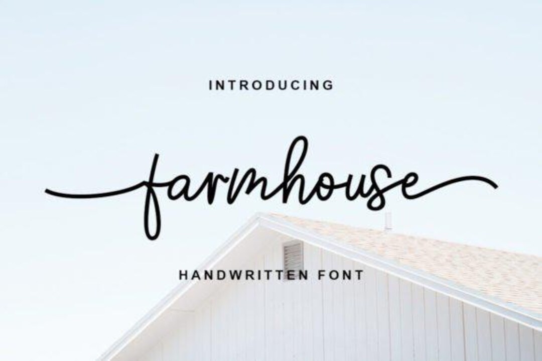 Farmhouse Font Svg - Etsy