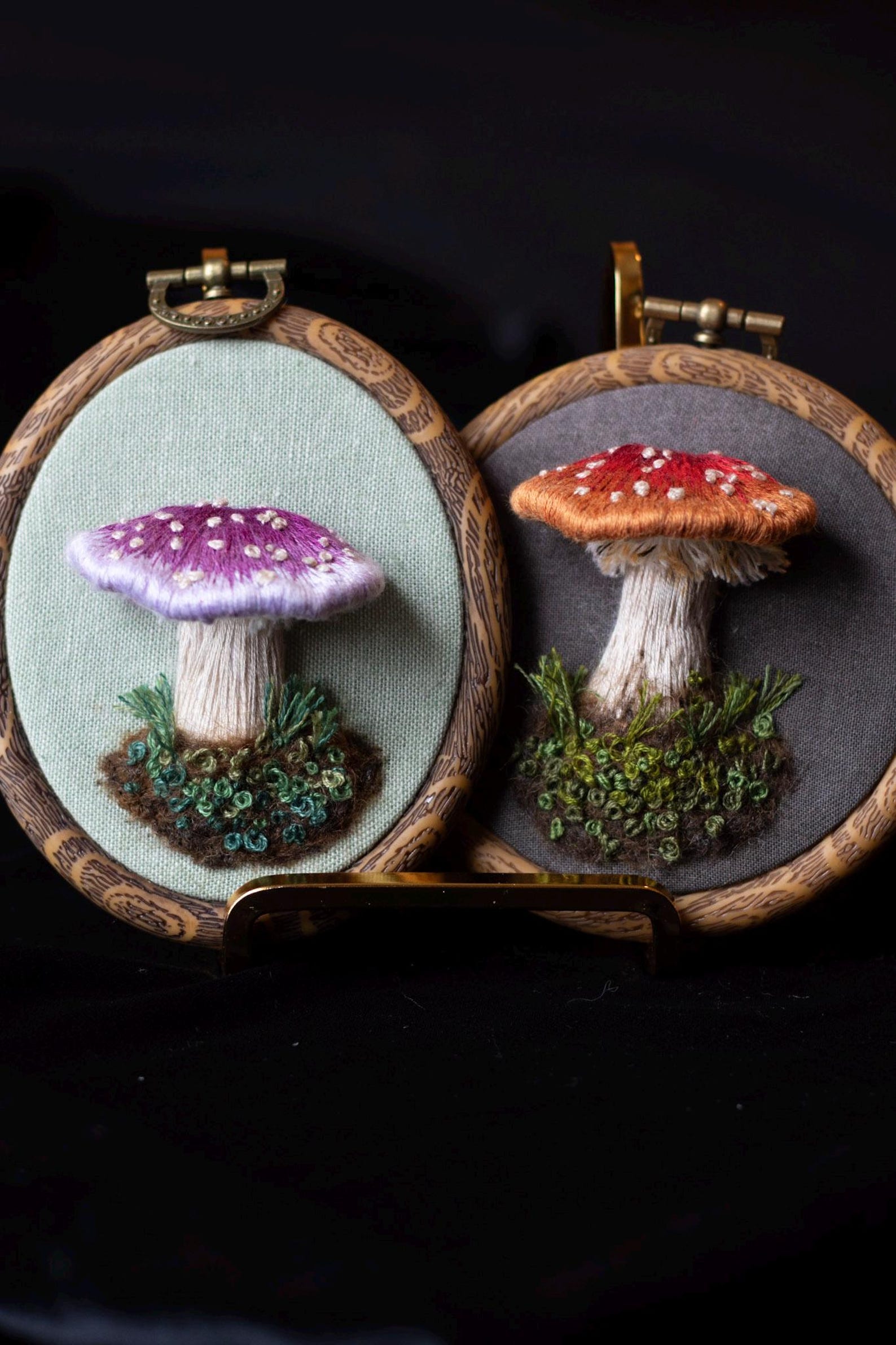 PDF PATTERN - 3D Mushroom Stump Work Embroidery DIY - Etsy